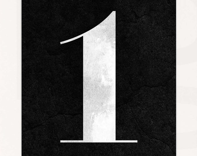 Number 1 Print, Monogram Print, Number One, Wall Art Print, Wedding ...