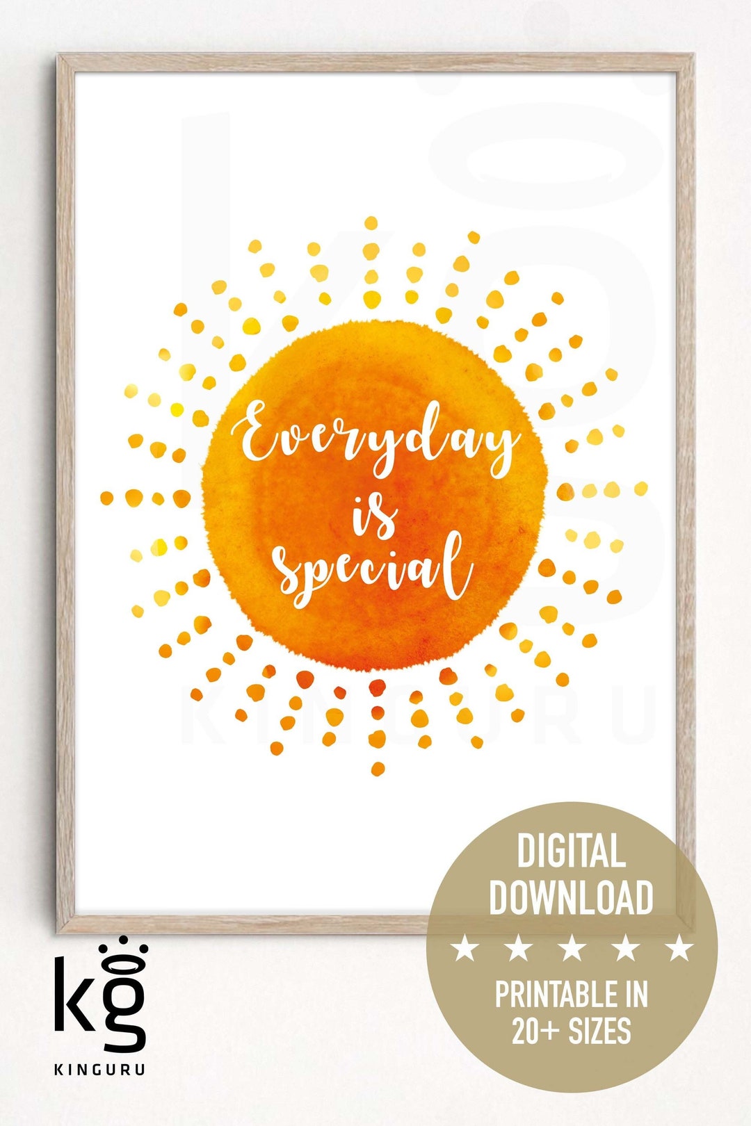 Inspirational Print. Everyday is Special. Motivational Wall Decor ...