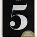 Number Print. 5. FIVE. Modern Typography. Minimalist Wall - Etsy
