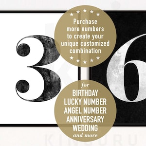 Number Print. 5. FIVE. Modern Typography. Minimalist Wall Decor. High ...