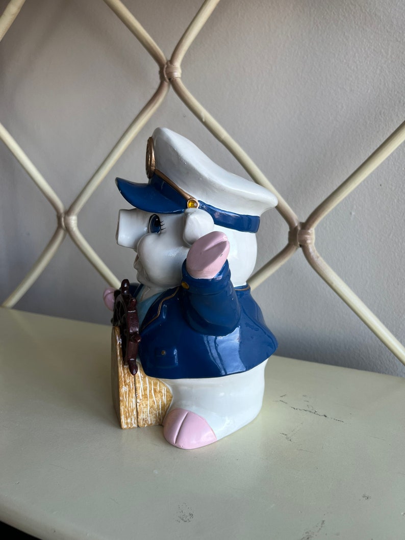 Vintage Pig Coin Bank, Pig Home Decor, Pig Lover Gift, Ceramic Coin ...