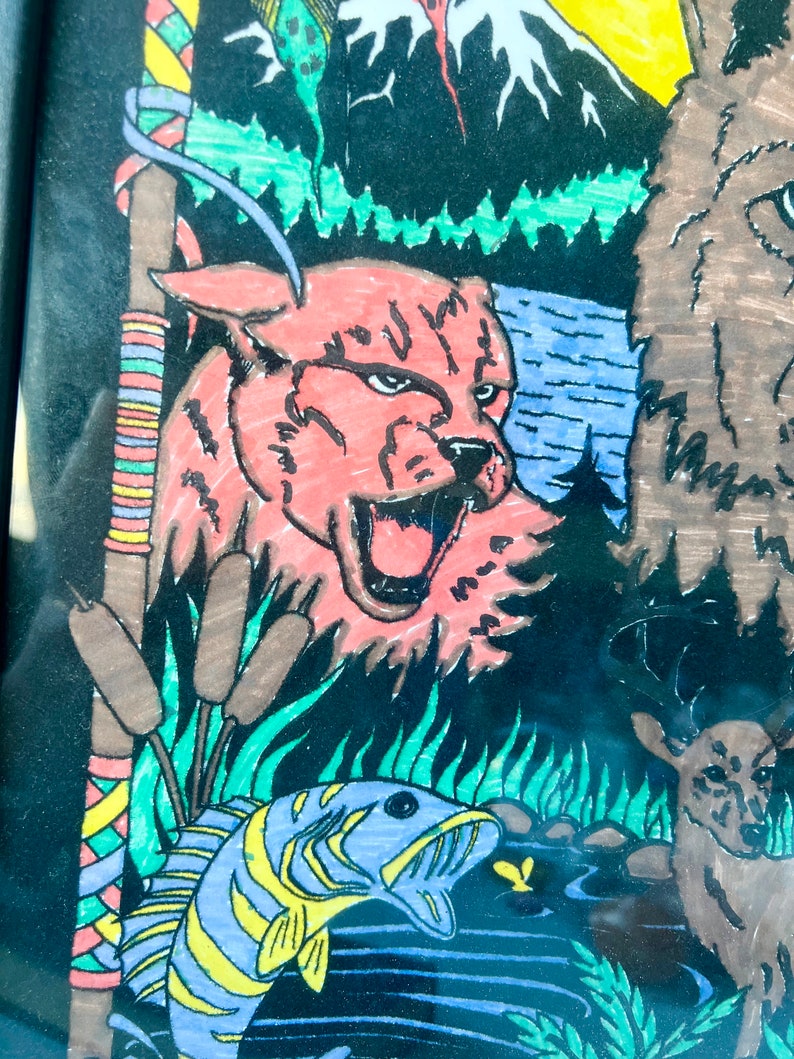 Wildlife 1997 Fuzzy Framed 16x20 Poster Western Graphics - Etsy