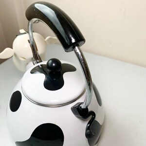 Vintage Kamenstein COW Whistling Enamel Tea Kettle. 1992 Cow Tea Kettle ...