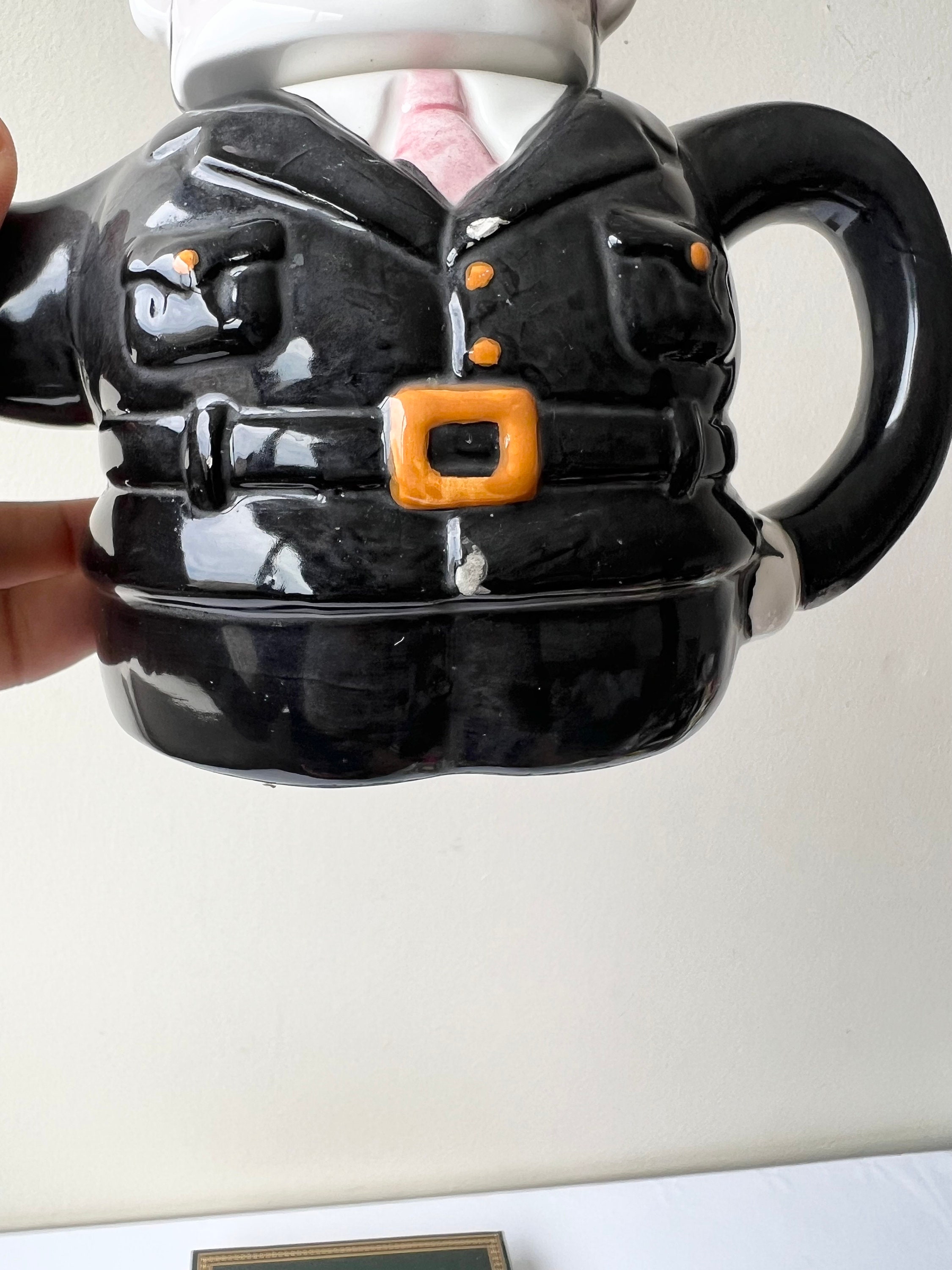 Vintage Police Officer Teapot Ceramic Teapotcoffee Teapot - Etsy