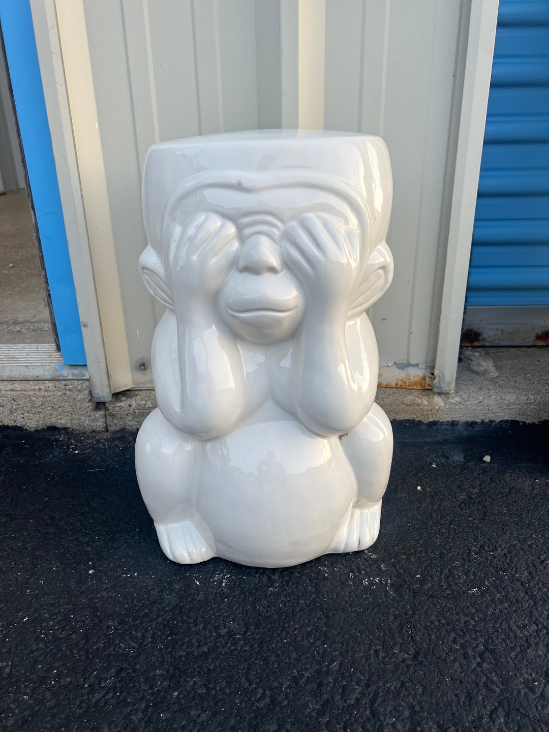 Vintage Ceramic Monkey Statue. Gift for Monkey Lover. Monkey Table ...