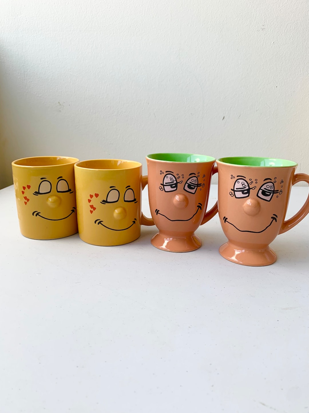 Set of 3D Mug, Face Mugs, Abstract Mug, Coffee Mug, Ceramic Tea Mug ...