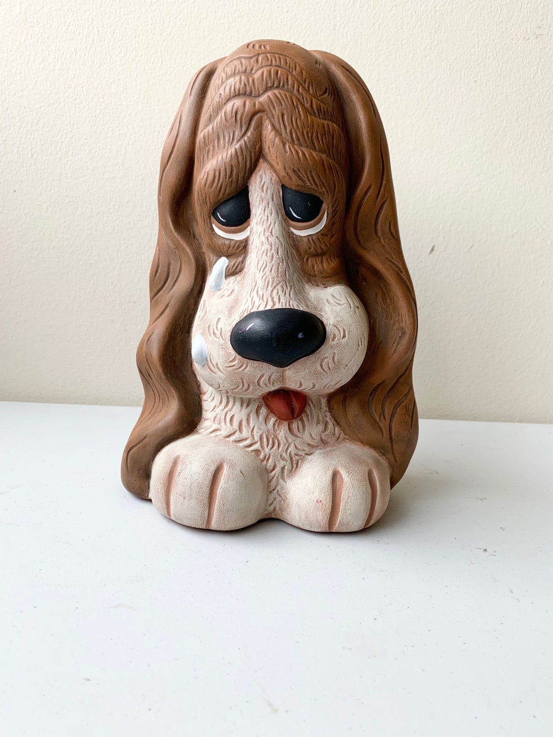 Vintage Chalkware Hound Dog Coin Bank - 8 Inch - Etsy