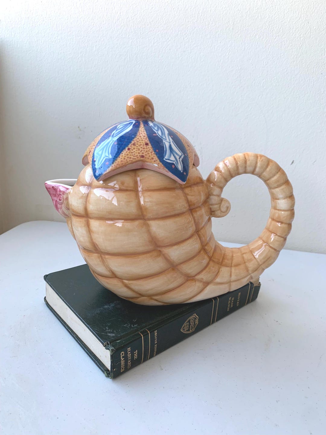 Vintage Shell Teapot. Ceramic Teapot. Coffee Teapot. Sealife Teapot ...