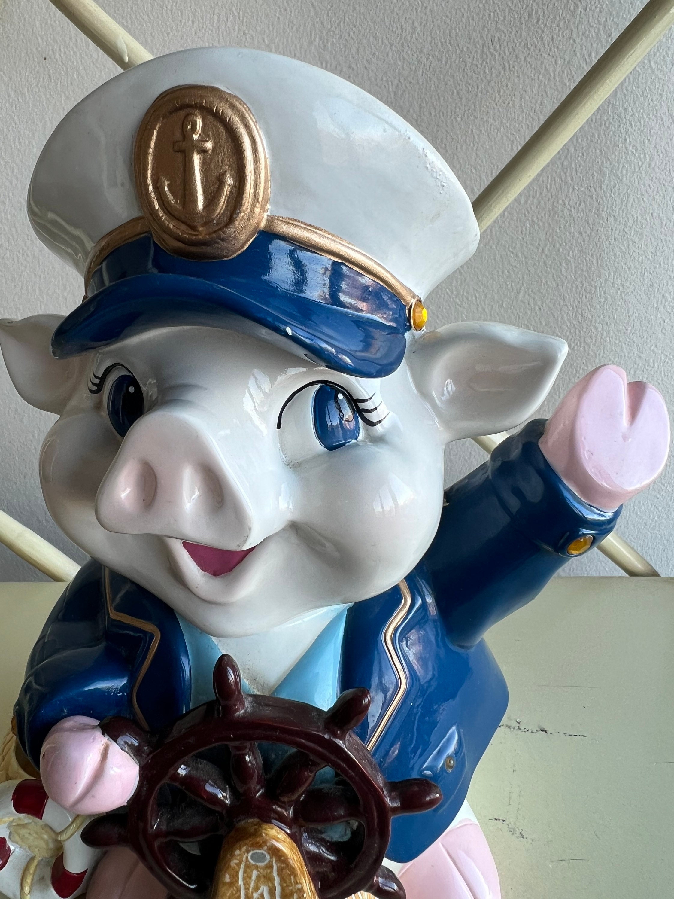 Vintage Pig Coin Bank, Pig Home Decor, Pig Lover Gift, Ceramic Coin ...