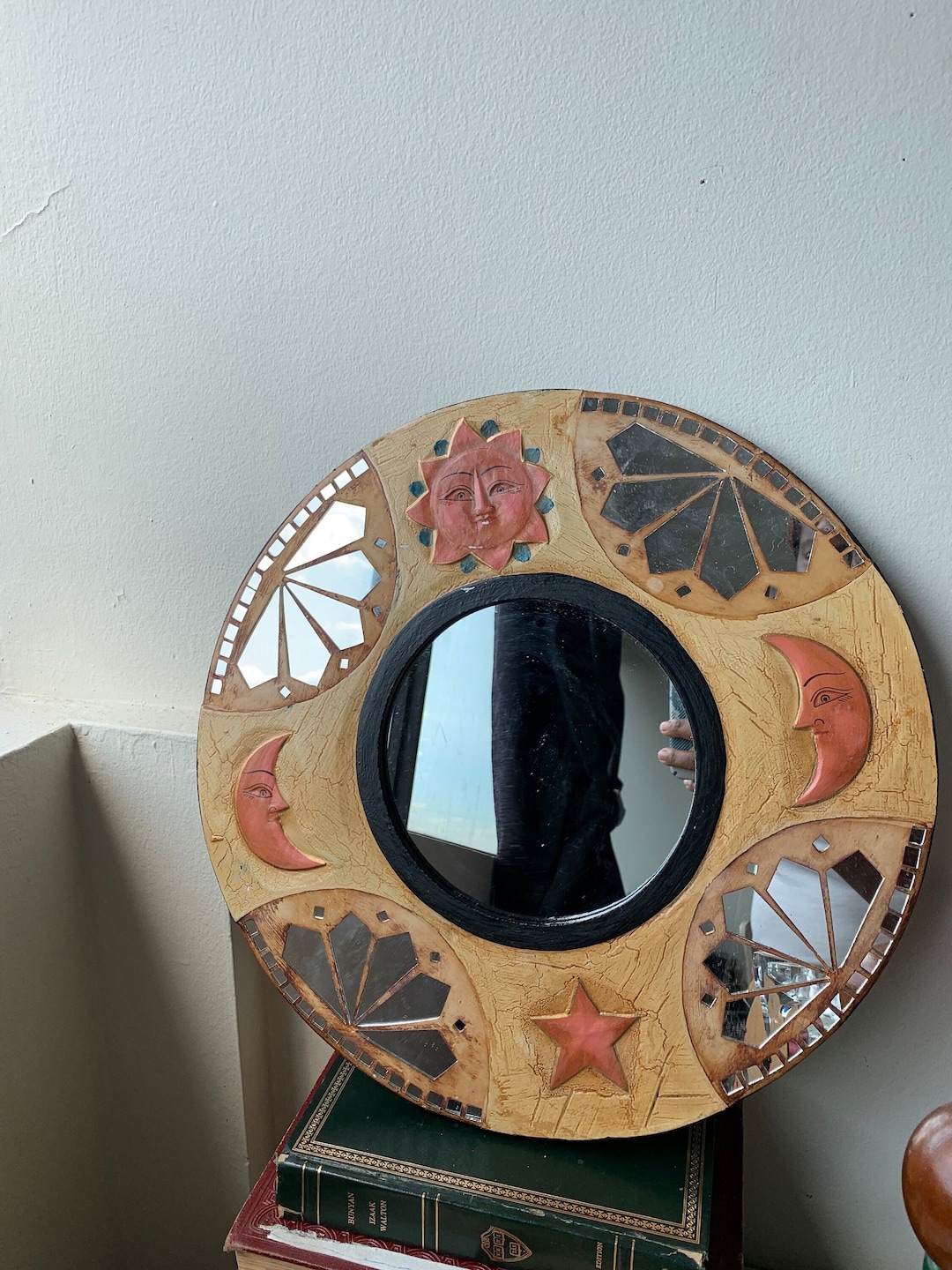 Vintage Sun Mirror. Celestial Wall Mirror. Retro Sun Moon Stars Mirror ...