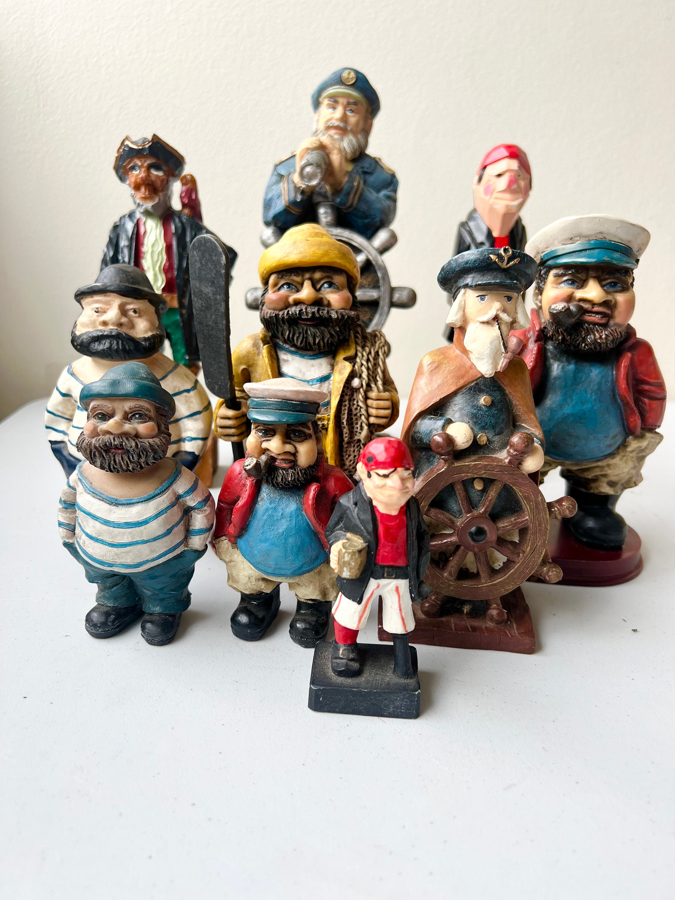 Vintage Old Salt Pirate. Vintage Pirate Figurine. Hand-carved Wood ...