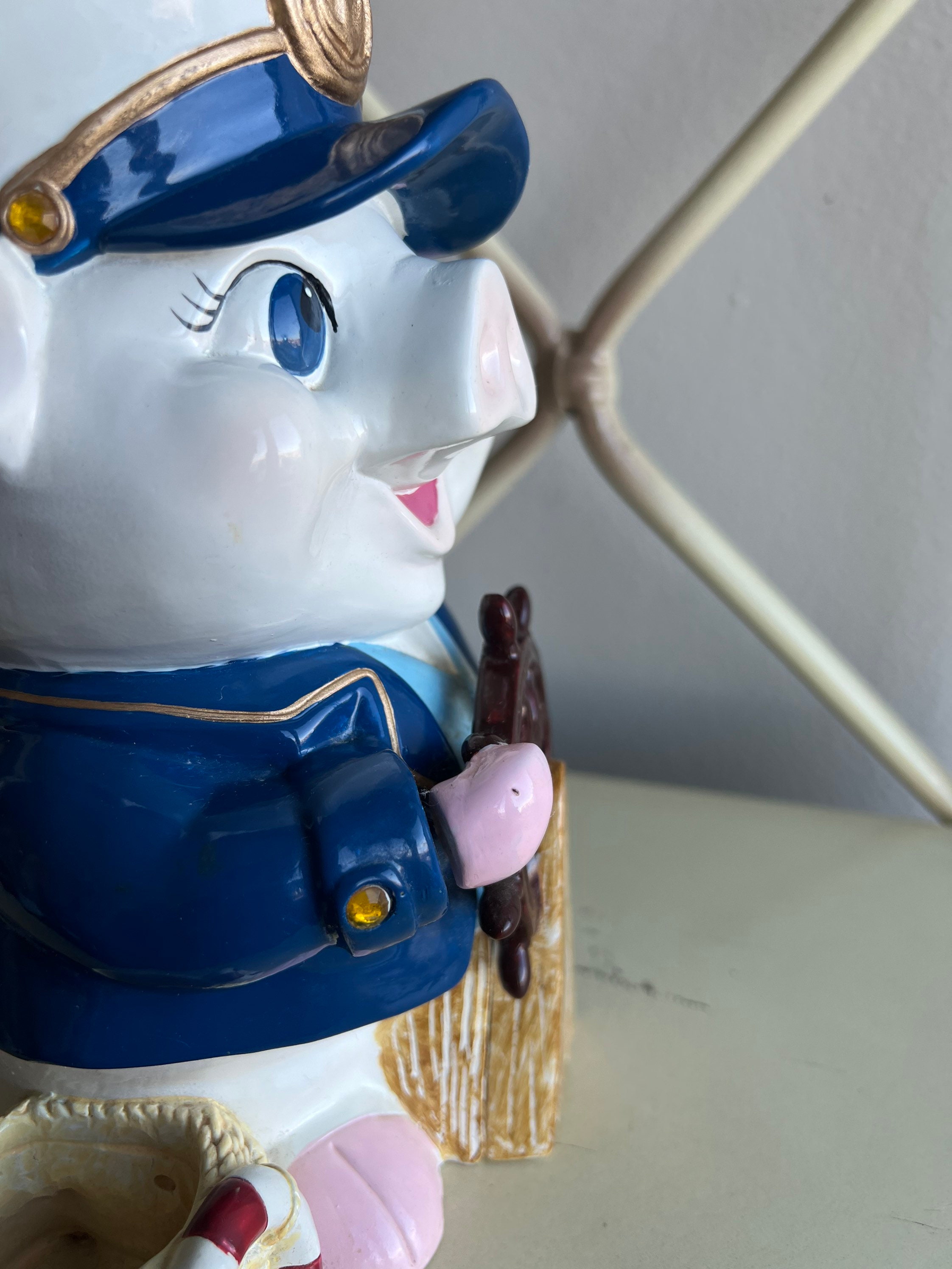 Vintage Pig Coin Bank, Pig Home Decor, Pig Lover Gift, Ceramic Coin ...