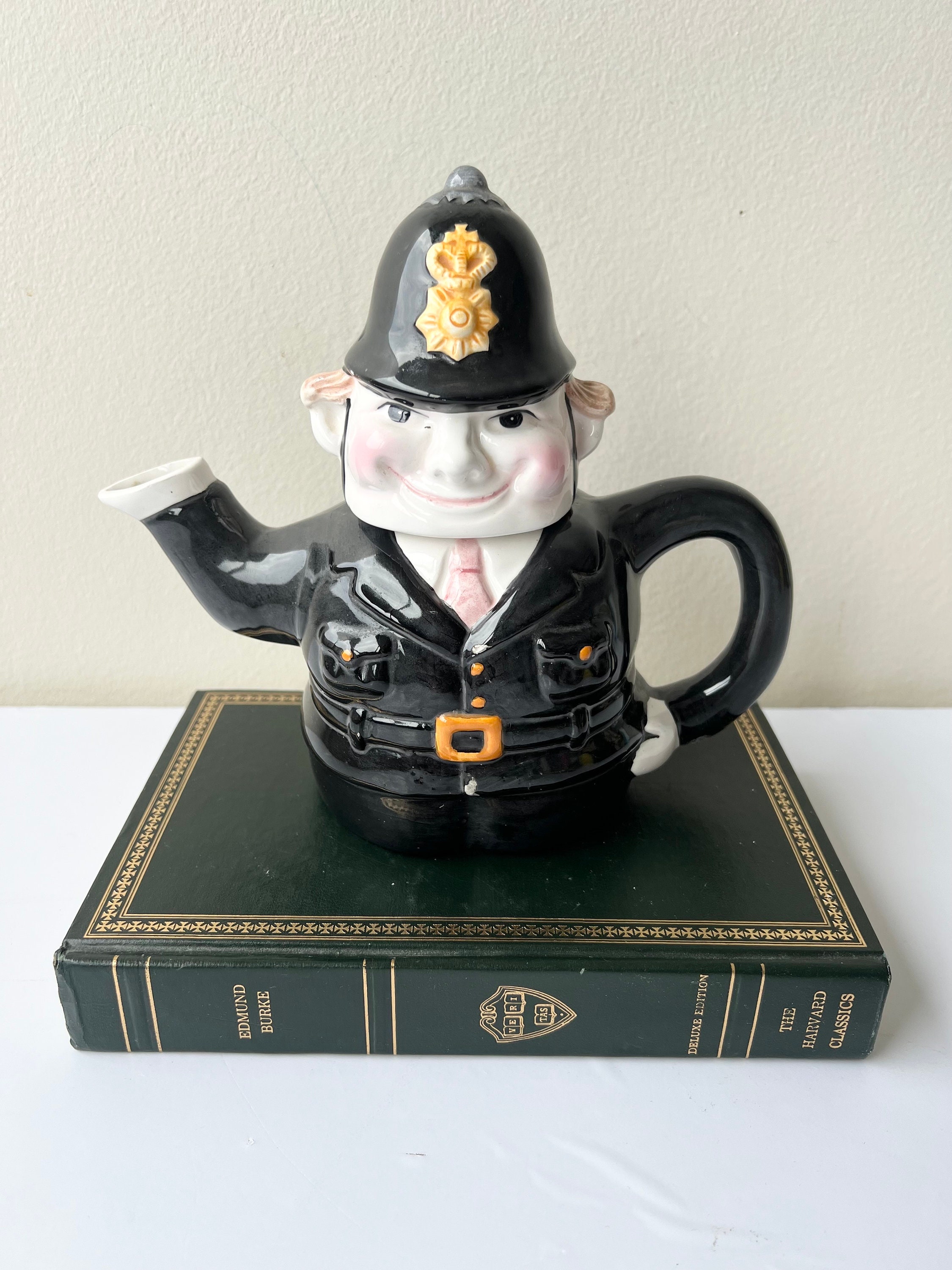 Vintage Police Officer Teapot Ceramic Teapotcoffee Teapot - Etsy