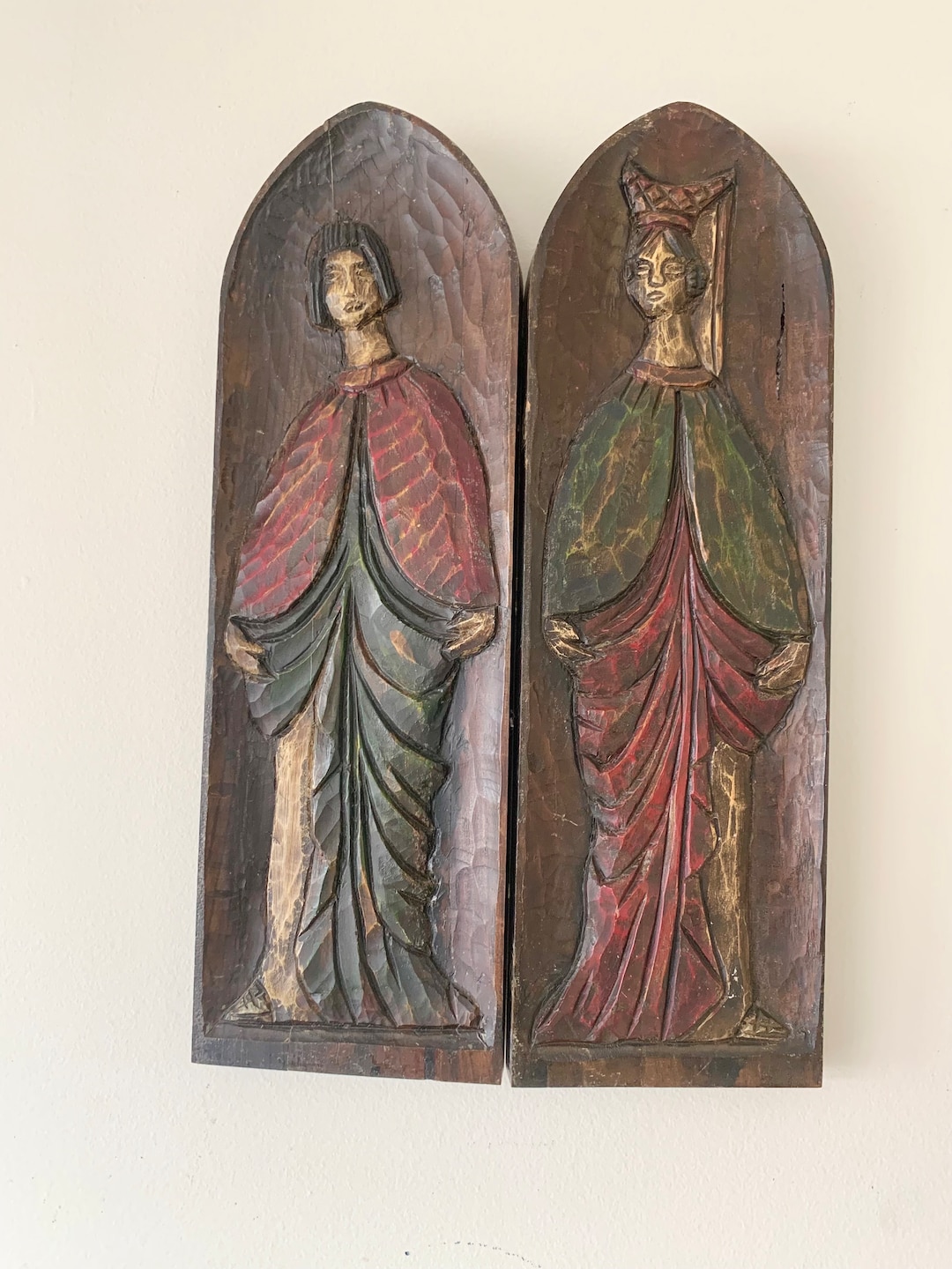 Primitive Carved Wood Religious Wall Decor. - Etsy
