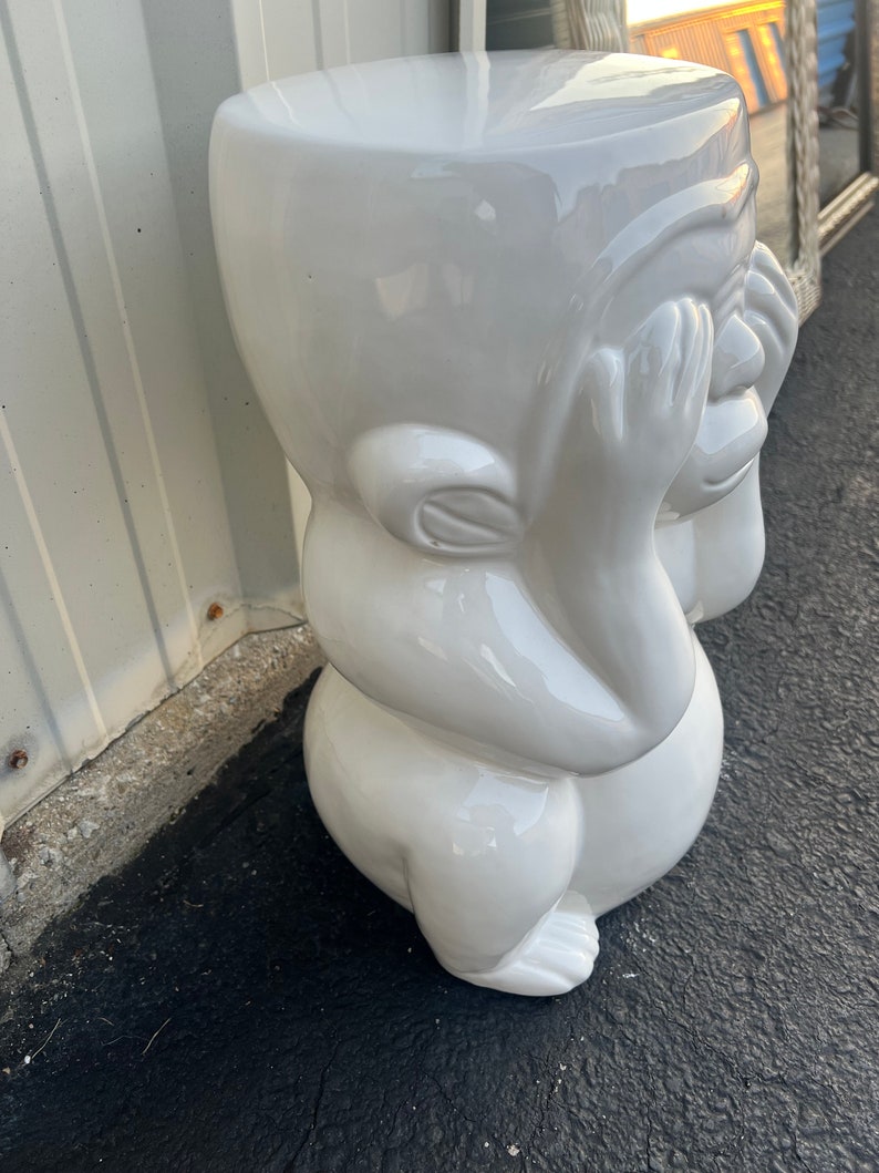 Vintage Ceramic Monkey Statue. Gift for Monkey Lover. Monkey Table ...