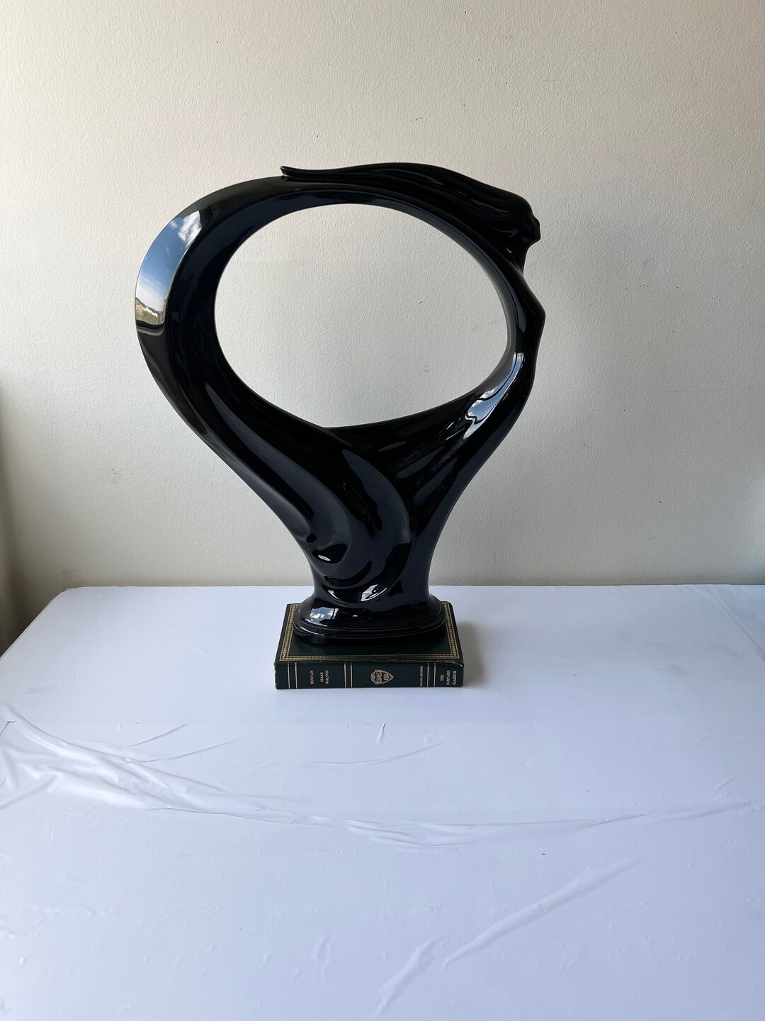 Vintage Haeger Figurine, Black Glossy Statue, Old Hollywood Figurine ...