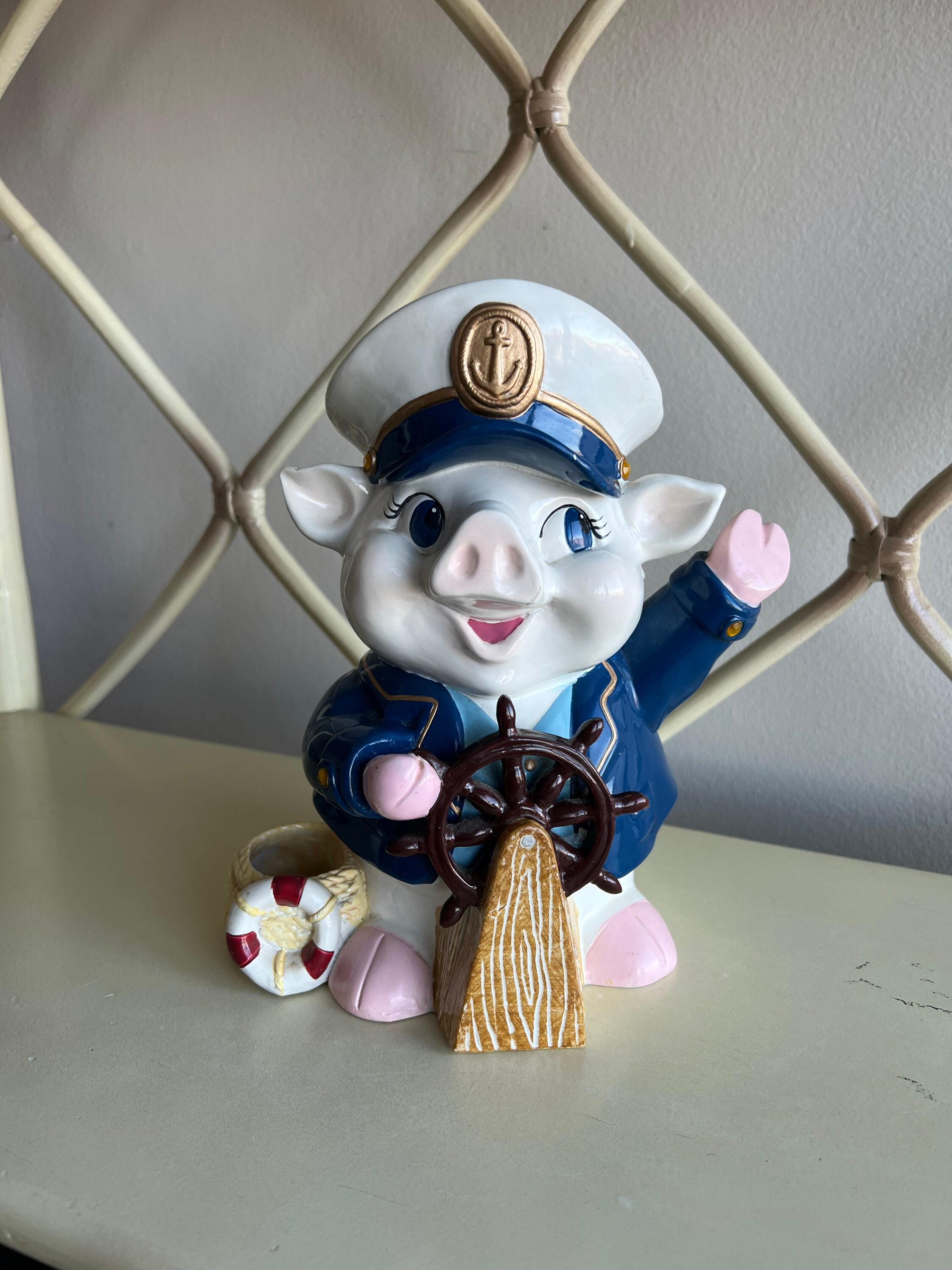 Vintage Pig Coin Bank, Pig Home Decor, Pig Lover Gift, Ceramic Coin ...