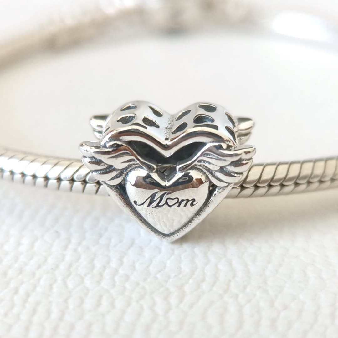 Angel Wings & Mom Charm for Pandora Bracelet/gift for Her/necklace ...