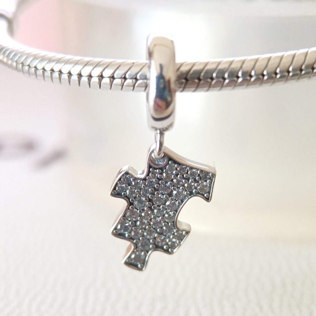 Sparkling Puzzle Piece Dangle Charm for Pandora Bracelet/gift for Her ...