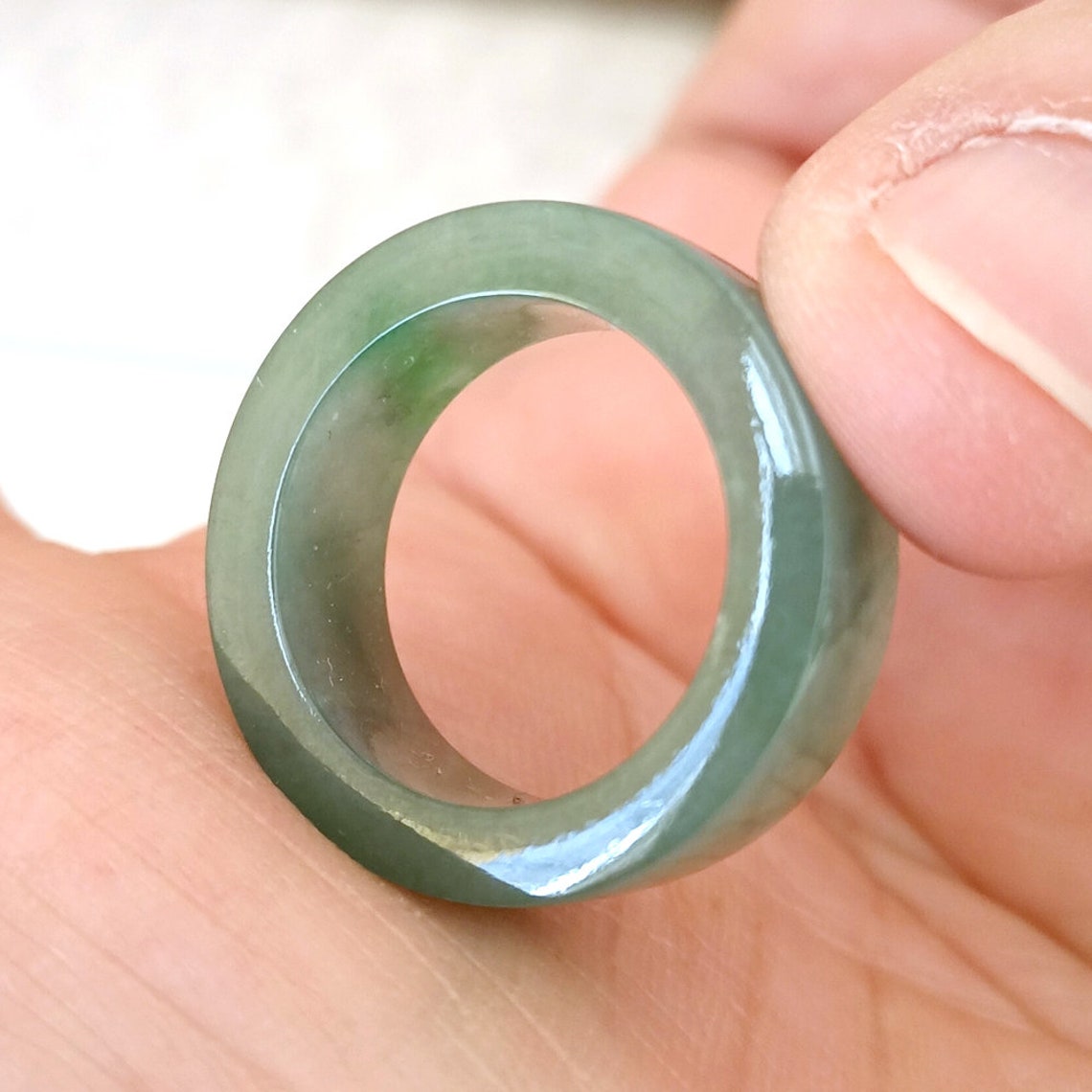 7 1/4 Anillo de Jade de EE.UU. / Anillos de Jade Verde para | Etsy