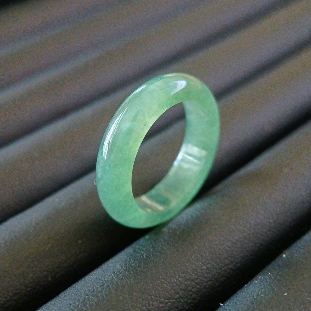 5 1/4US Jade Rings Translucent Ice Green Jadeite Jade Rings Burma ...