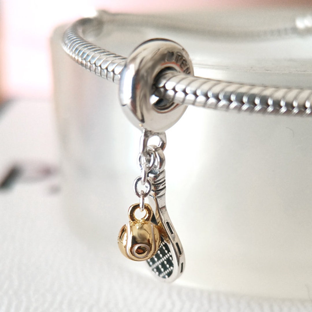 Tennis Balls and Rackets Dangle Charm Fits Pandora Bracelet/gift for ...