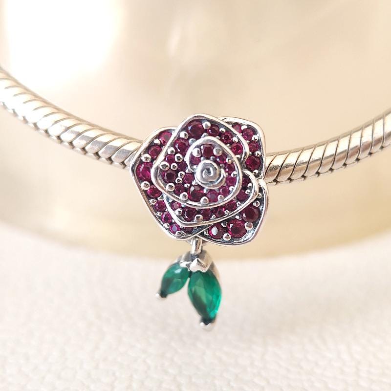 Red Rose Charm - Etsy