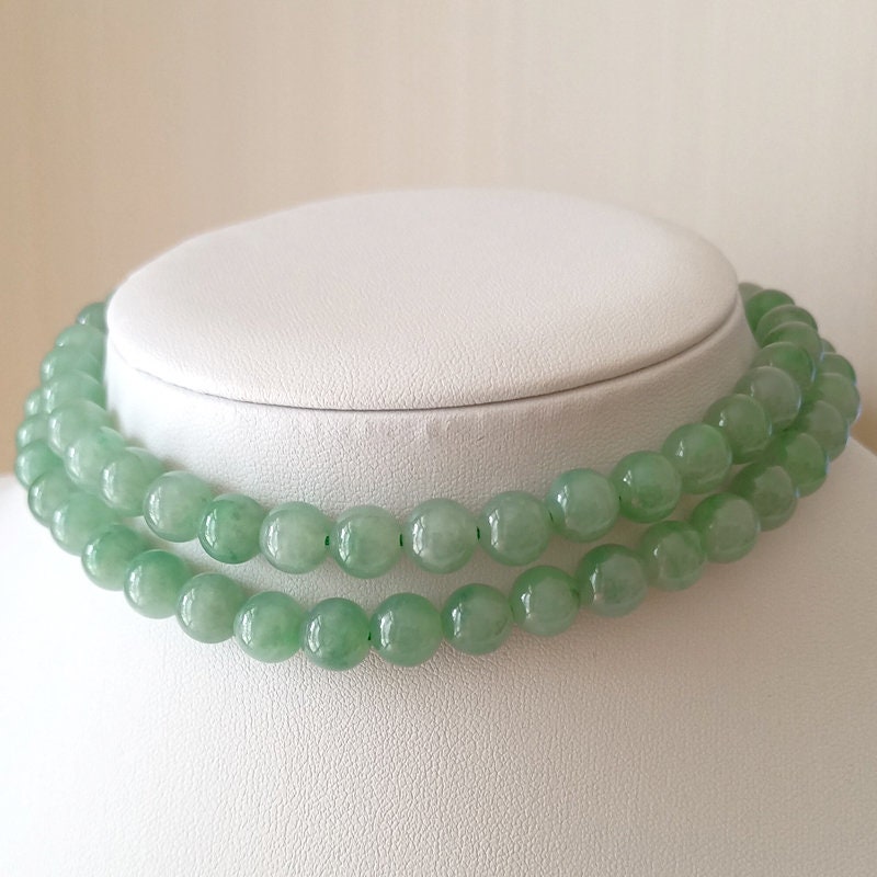 Jade Bead Necklace - Etsy