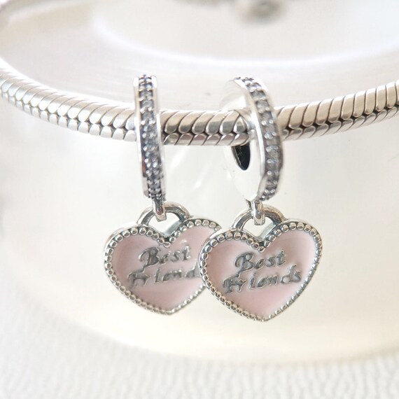 Best Friend Charm fur Pandora Armband Geschenk fur Sie Modeschmuck fur Frauen Handgefertigter Charm aus 925er Silber Etsy