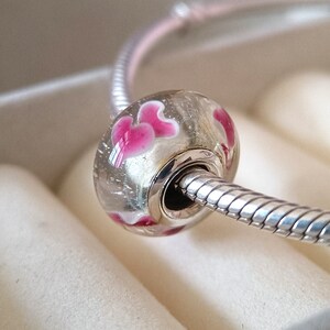 Pandora Murano Glass Bead Charm Pink Heart Glass S925 Silver Jewelry for Bracelet Mixed Enamel With Gift Box Etsy
