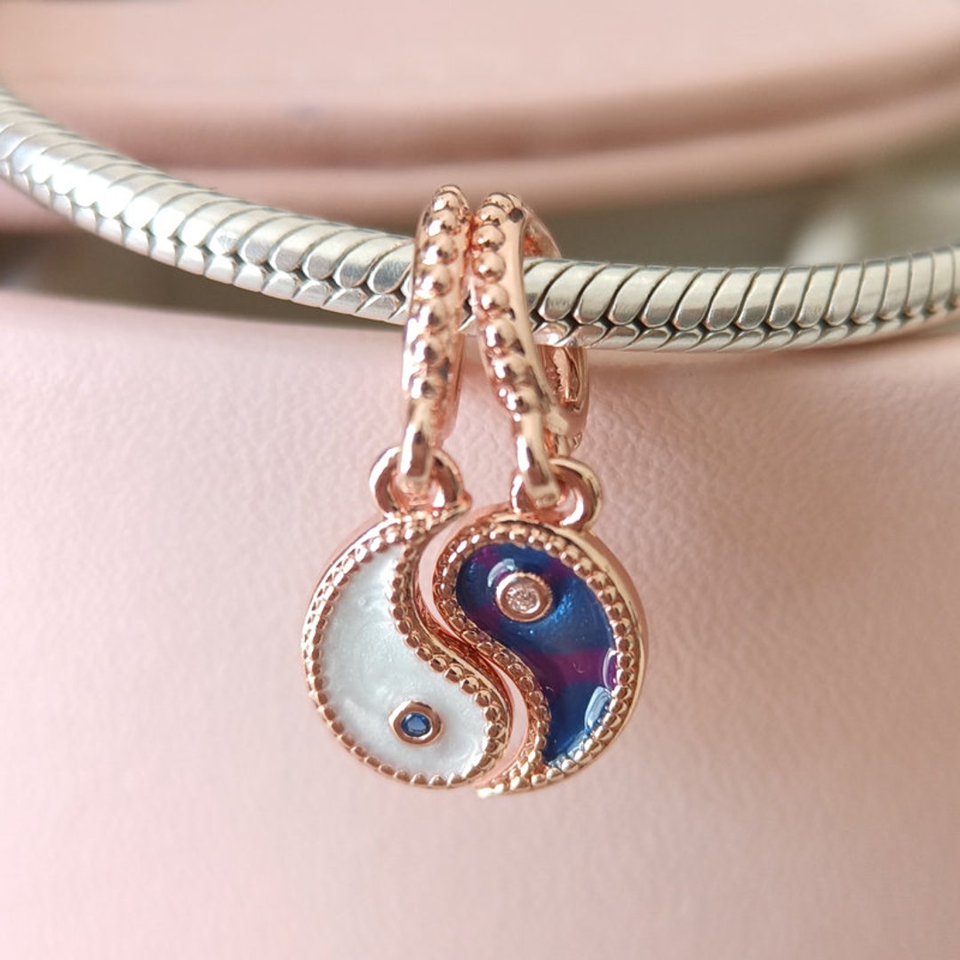 Splittable Yin & Yang Sparkling Dangle Charm Fits European Charm ...