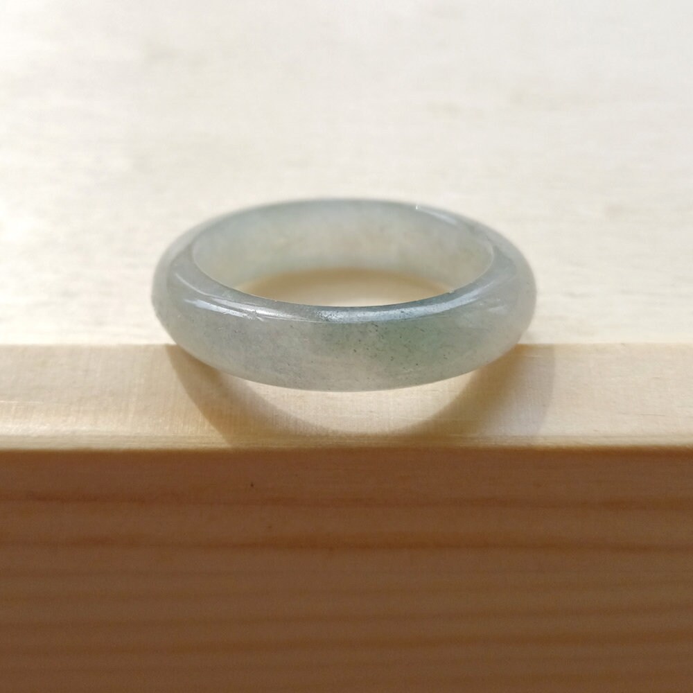7.5US Jade Ring /ice Smoke Grey Jade Rings for Woman Jewelry / - Etsy