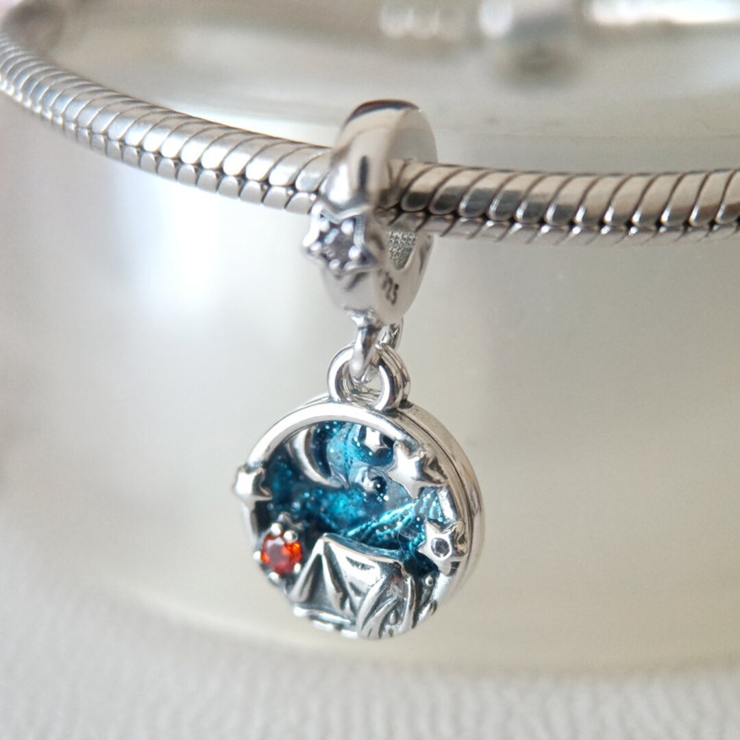 Camping Night Sky Double Dangle Charm Fits Pandora Bracelet/gift for ...