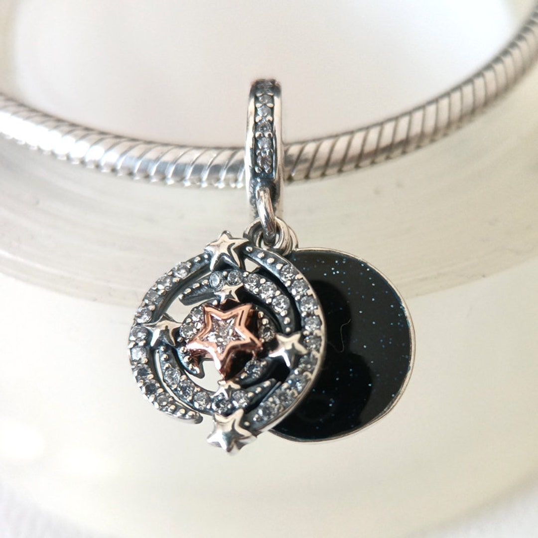 Two-tone Shooting Star Double Charm for Pandora Bracelet/gift for Her ...