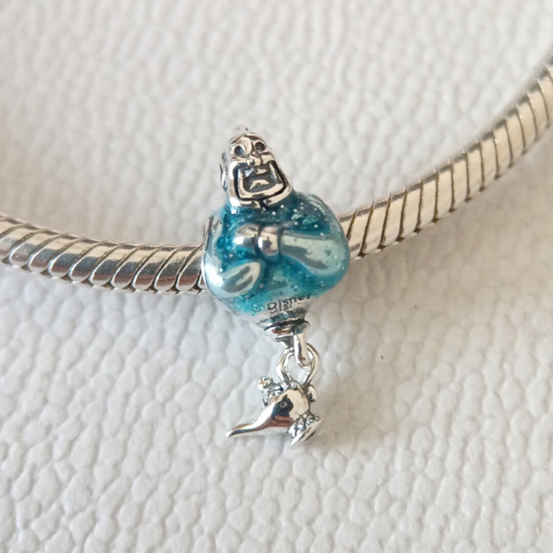 Disney Aladdin Genie & Lamp Dangle Charm for European Charm Bracelet ...