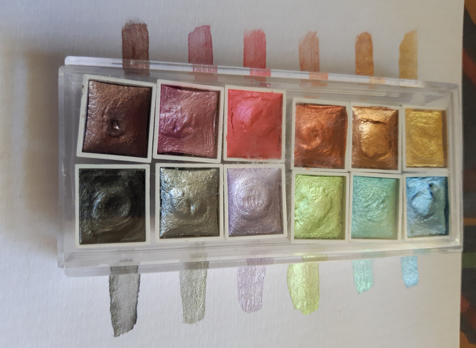 Watercolour Paint Glittering Pearl Colour Set of 12 - Etsy