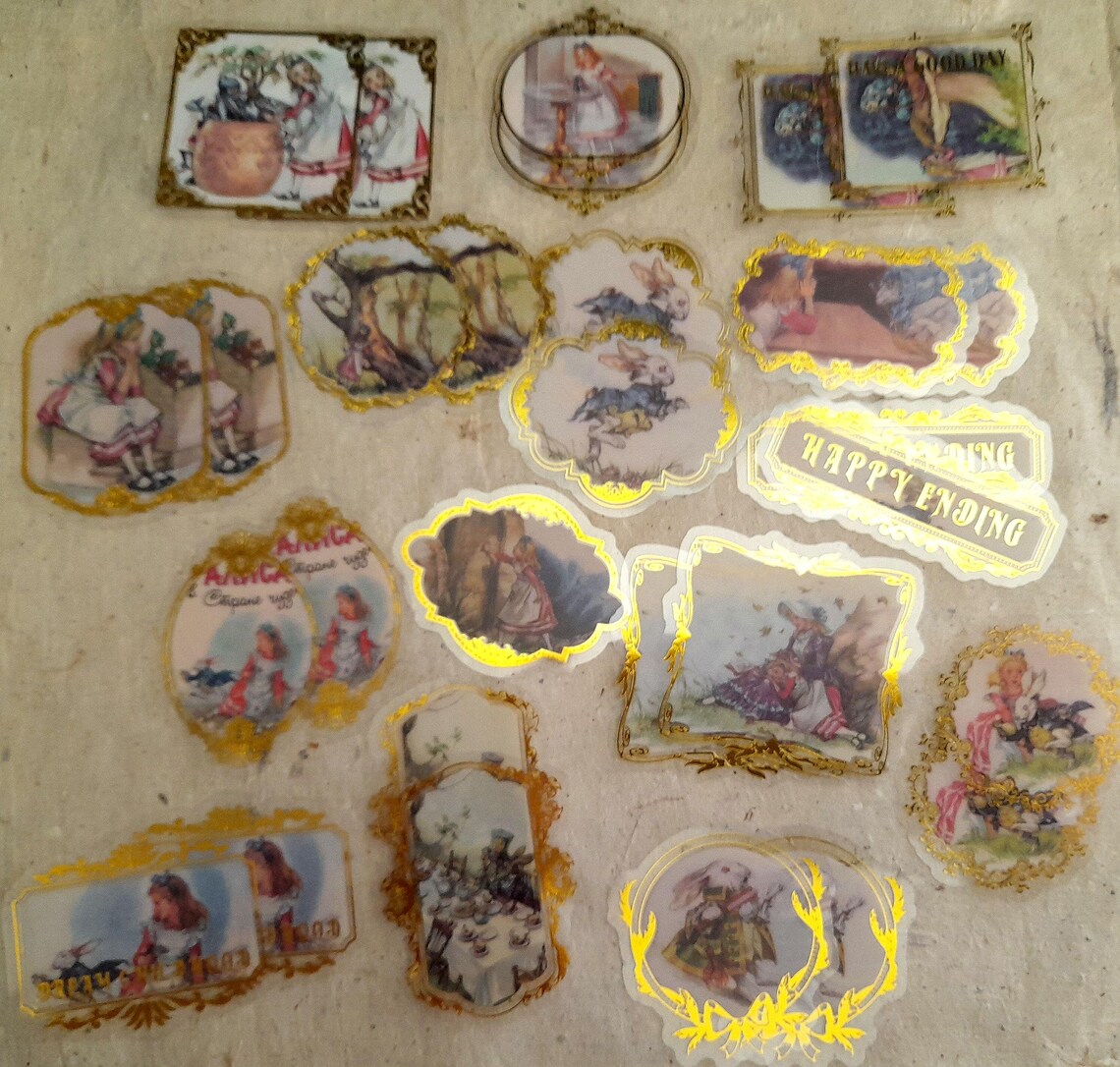 Fairy Tale Golden Stickers: 30 Pcs PVC Scrapbooking Stickers - Etsy