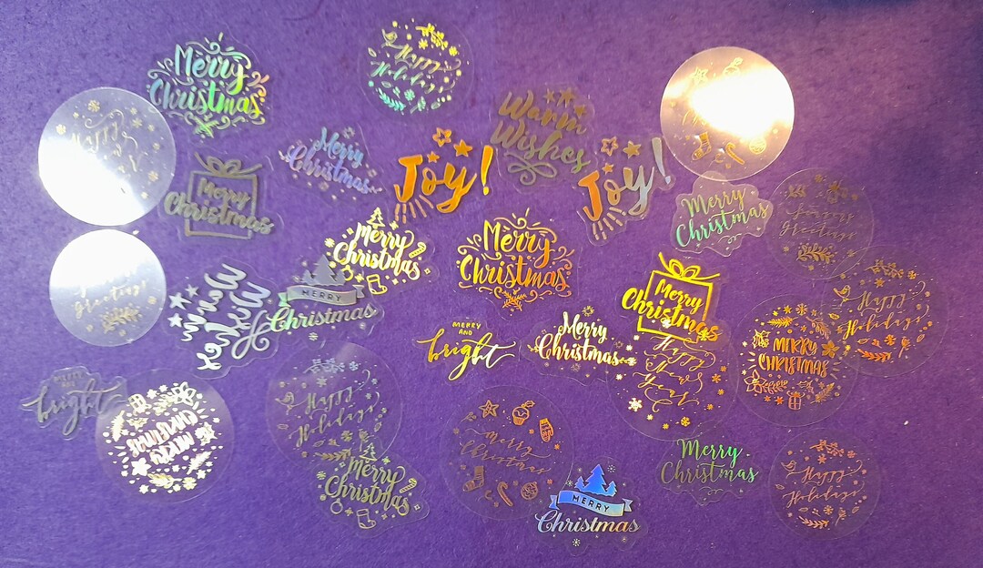 Merry Christmas, Translucent Labels, Pet Stickers, Tree Decorative ...