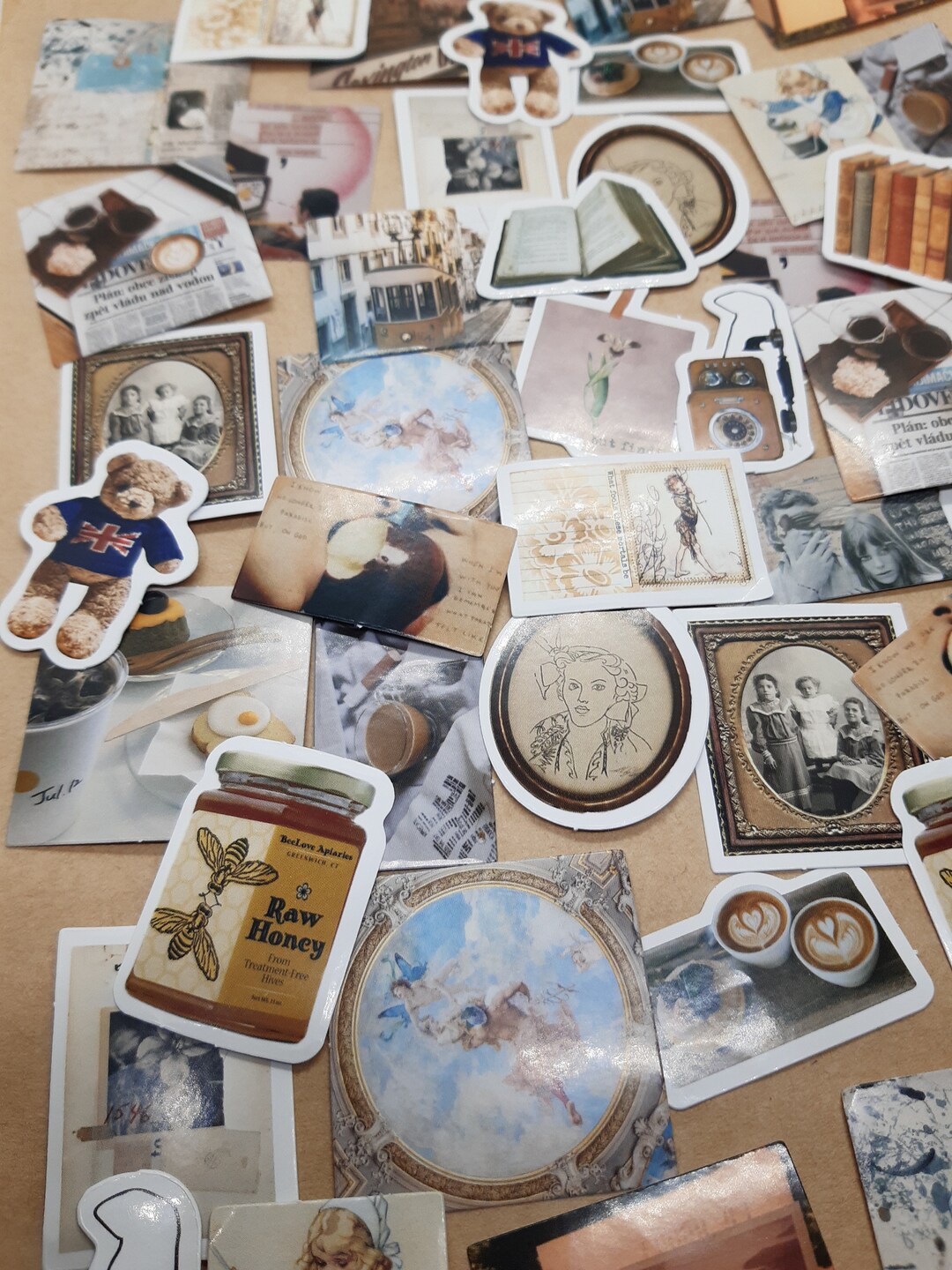 Vintage Style Stickers: Retro Scrapbook & Journal Embellishments (23/46 ...