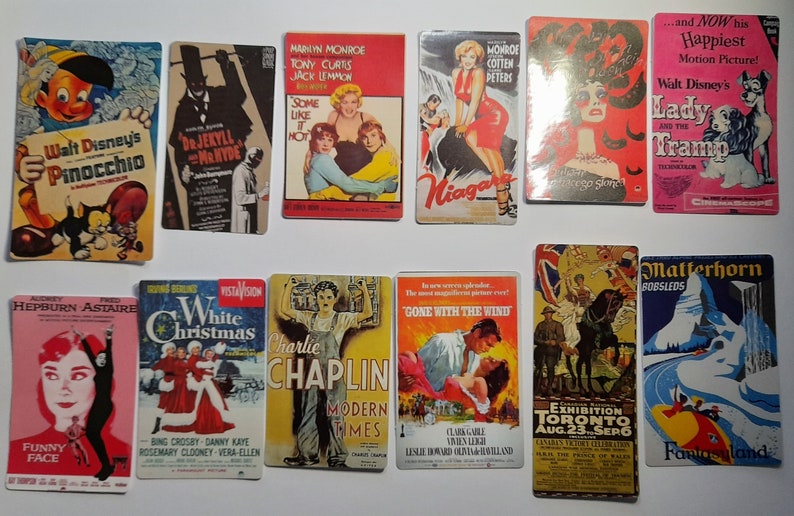 Retro Movie Poster Stickers: Waterproof Scrapbook Decals (23/46 Pieces ...