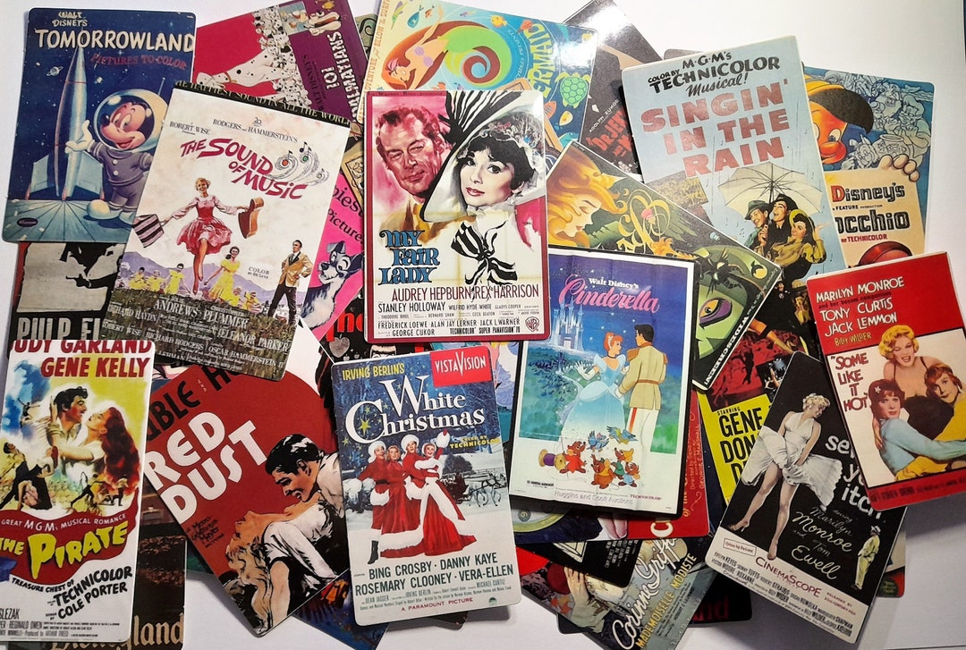 Retro Movie Poster Stickers: Waterproof Scrapbook Decals (23/46 Pieces ...