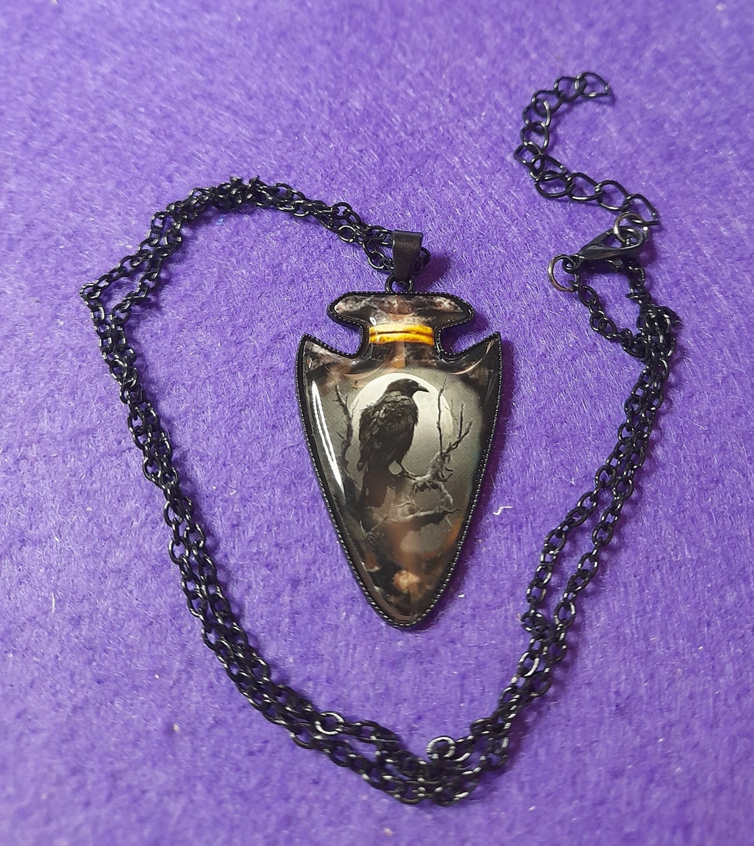 Black Crow Necklace, Black Chain Hip Hop Necklace Stainless Steel ...