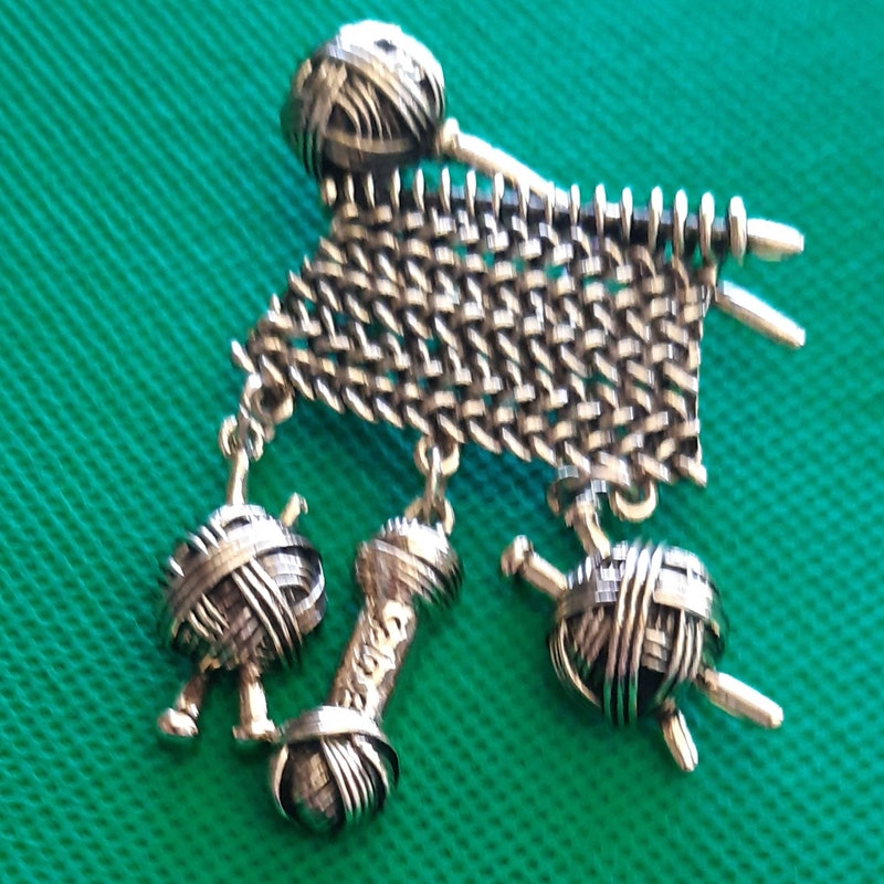 Knitting Brooch - Etsy UK