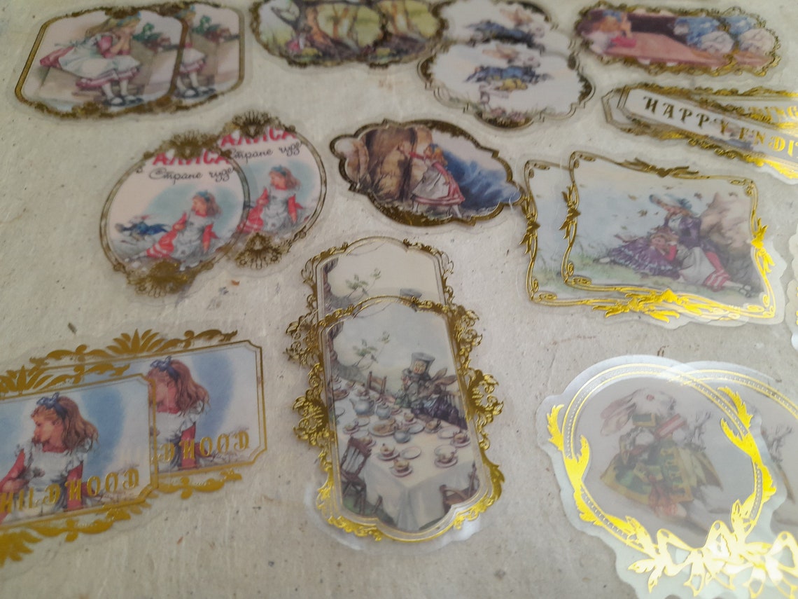 Fairy Tale Golden Stickers: 30 Pcs PVC Scrapbooking Stickers - Etsy