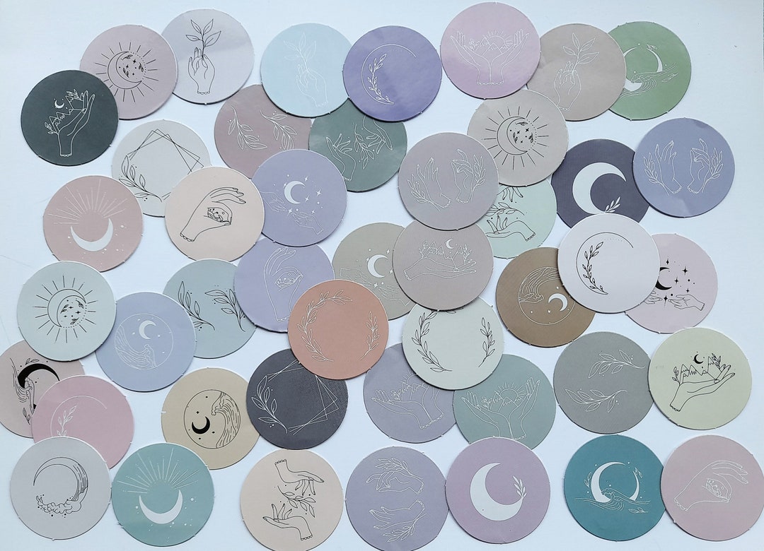 Aesthetics Stickers 45pcs Galaxy Moon macaroon Color or Empowering ...