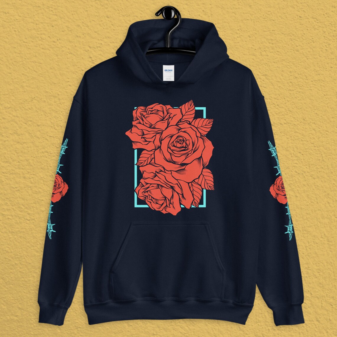 Minimal Rose Design Barbed Wire Sleeves Multiple Color | Etsy