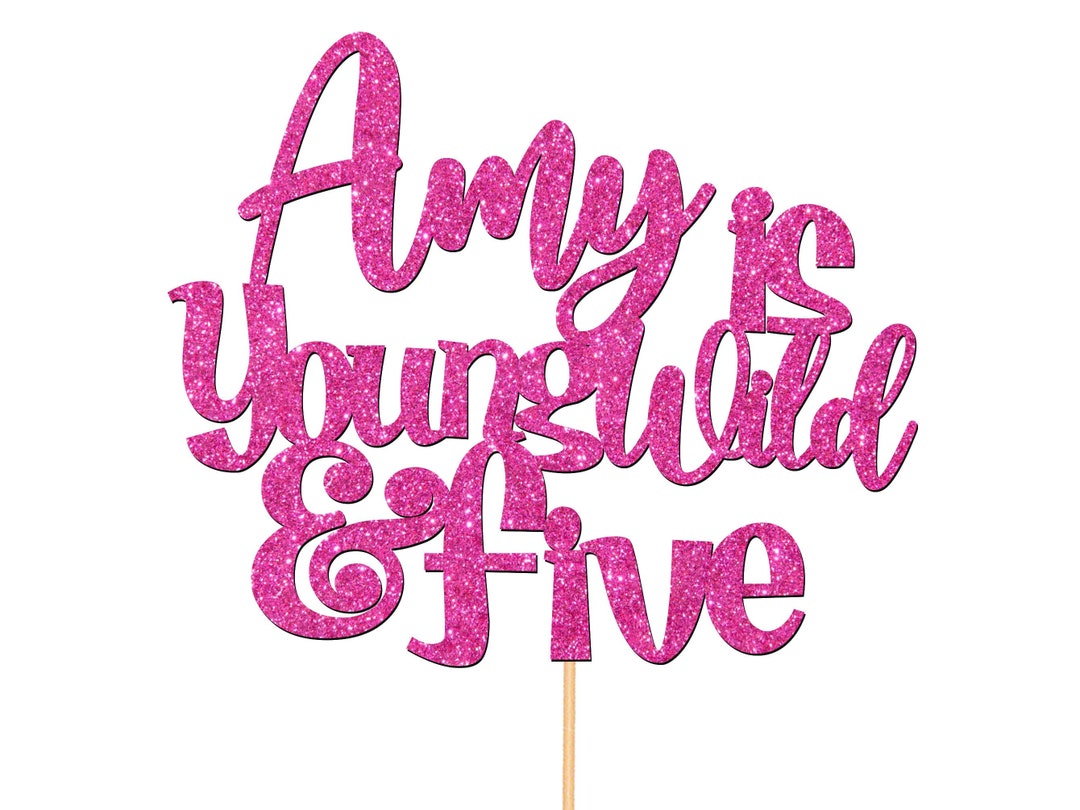 Custom 5th Birthday Cake Topper Personalised Name Cake Decorations for ...