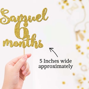 Personalised Custom 6 Months Birthday Cake Topper Party Decorations 6 ...