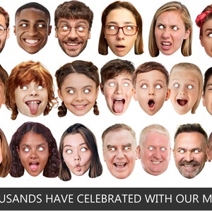 Custom Photo Face Masks Personalised Fan Face Cutout Head on A Stick ...