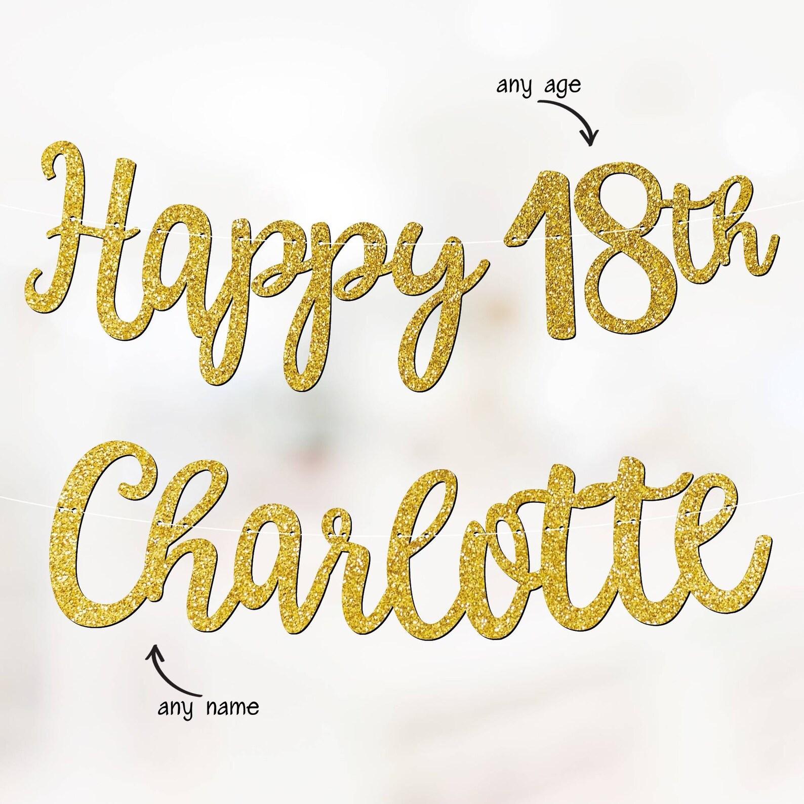 Personalised Custom 18th Birthday Banner Party Decorations ANY Etsy